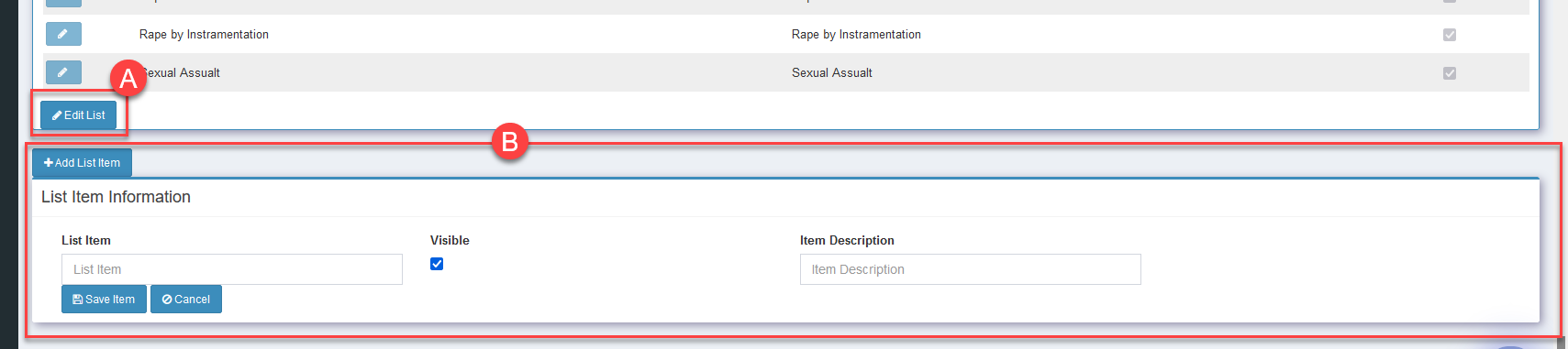 Adding/Removing Abuse Types - Step by Step Adding/Removing Abuse Types - Step by Step